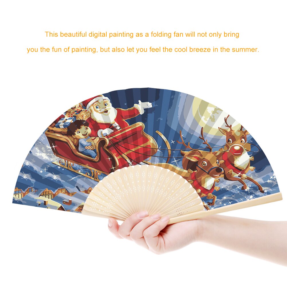DIY Oil Painting by Numbers Folding Fan Artwork Ch... – Grandado
