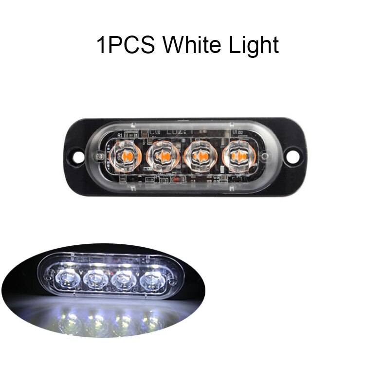 Nlpearl 12-24V Ultra-dunne 4 LEDs Zwaailicht Strob... – Grandado