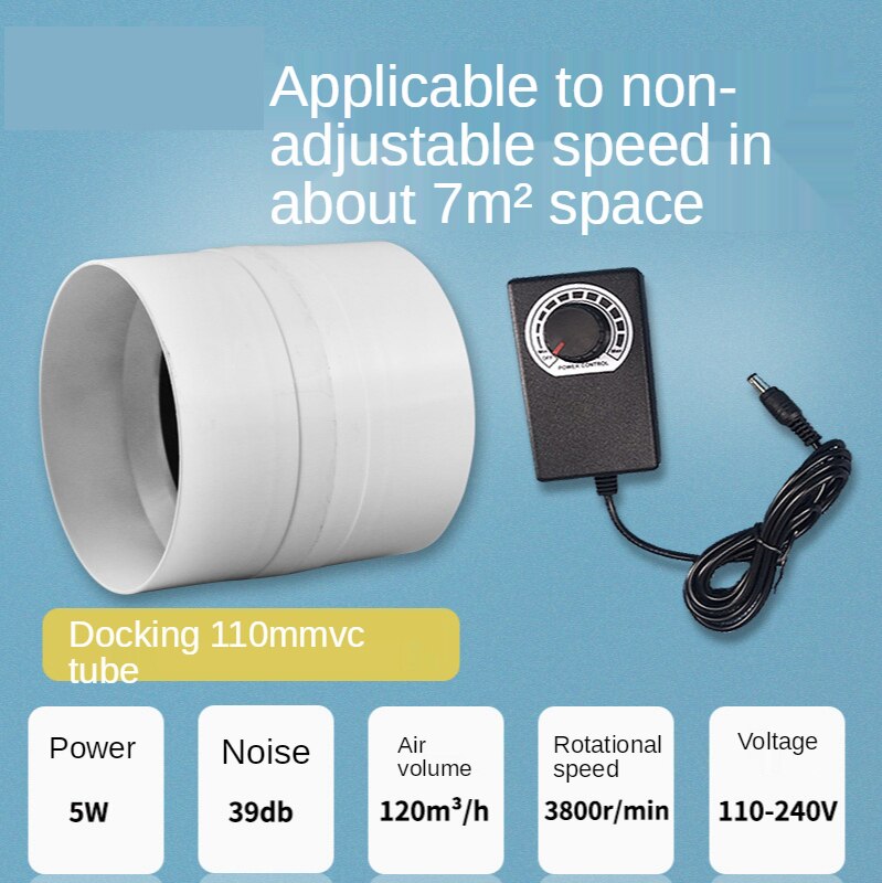 Inline Duct Fan Air Ventilator Metal Pipe Ventilat... – Grandado