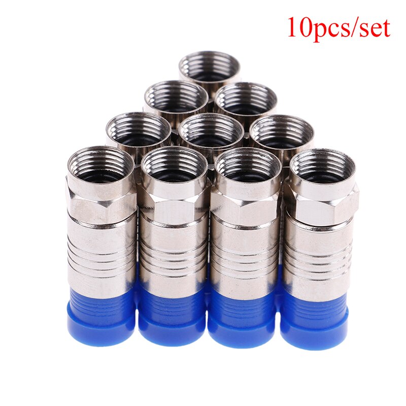 10Pcs F-Type Male Plug Compression Connectors For ... – Grandado