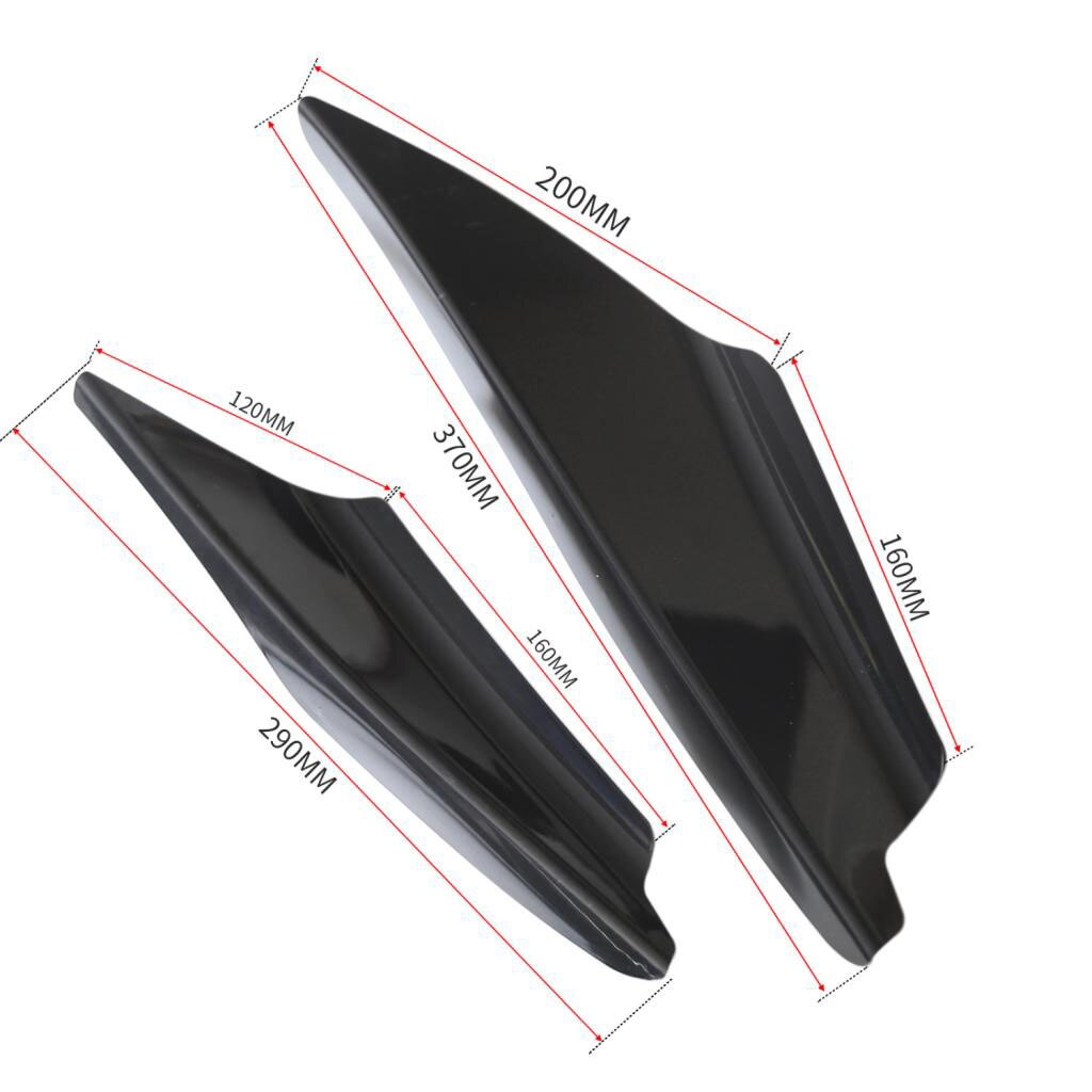 4 Pieces Universal Carbon Fiber Front Bumper Split... – Grandado