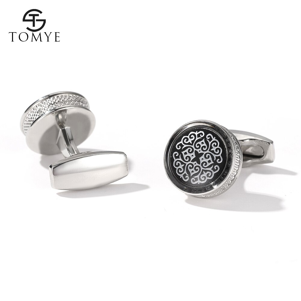 Cufflinks for Men TOMYE XK20S078 Round Pattern But... – Grandado