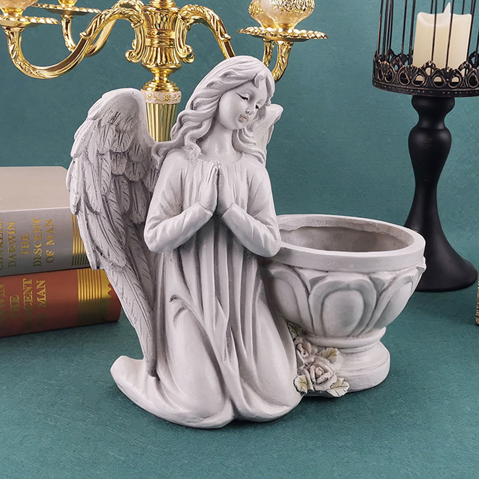 Classic American Style Praying Angel Flower Pot De... – Grandado
