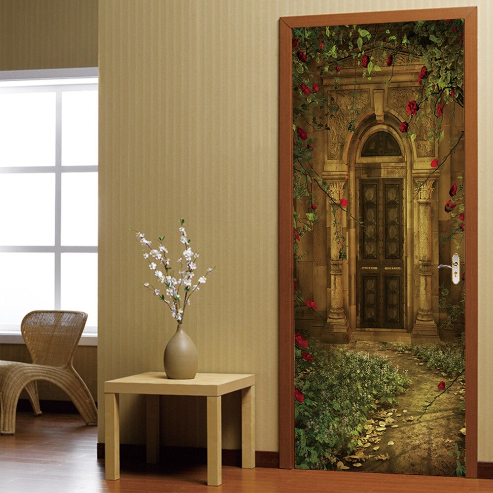 European Villa Door 3D View Home Art Decor Mural W... – Vicedeal
