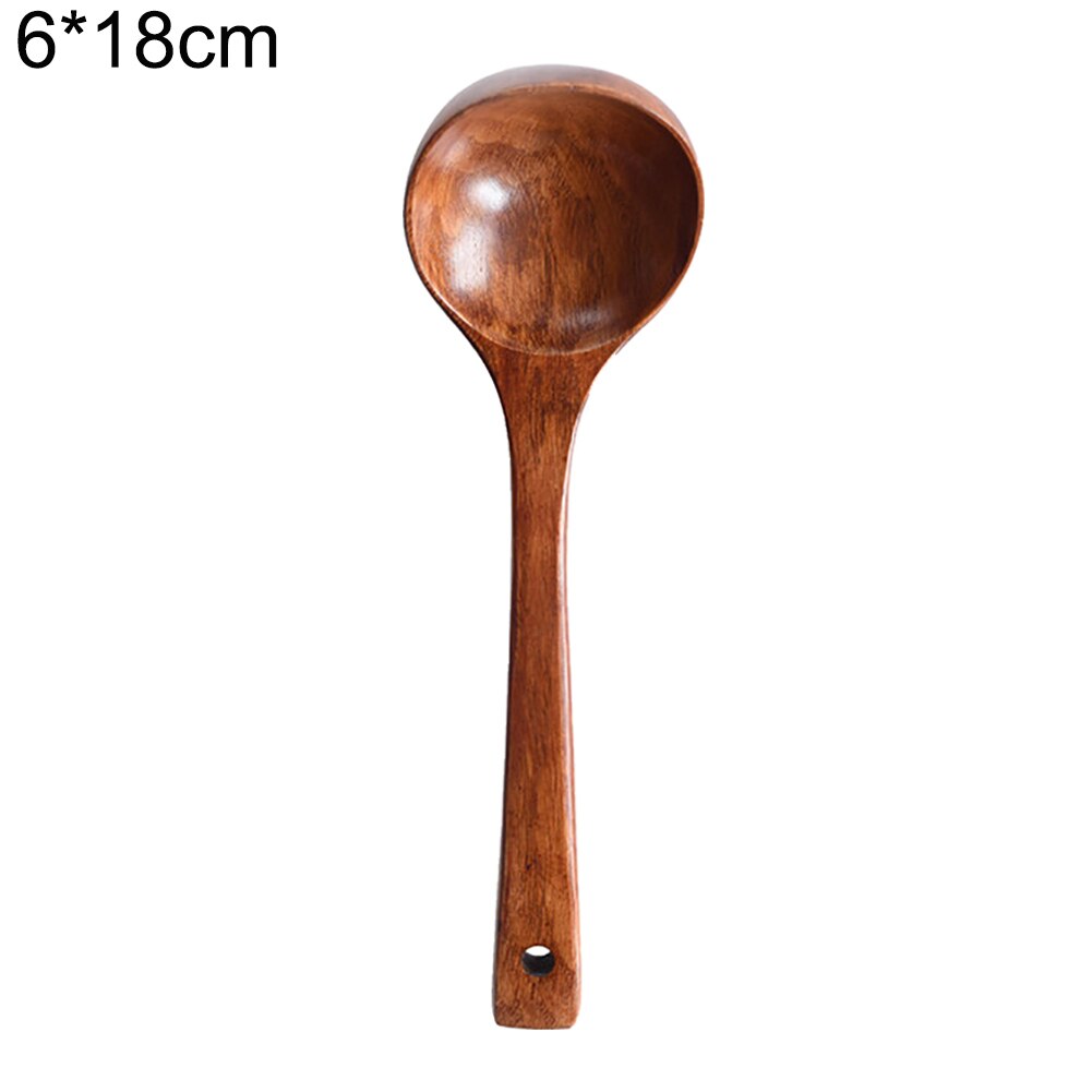 Lange Steel Houten Pollepel Soep Pap Lepel Keuken ... – Vicedeal