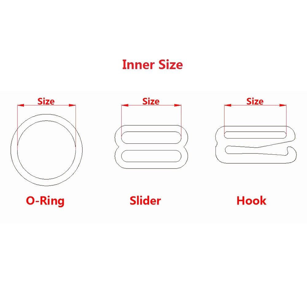 200 pcs (100 sets) plastic clear rings and sliders... – Grandado