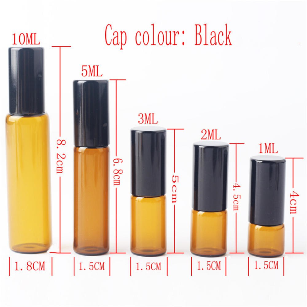 1Ml 2Ml 3Ml 5Ml 10Ml Amber Roll On Roller Fles Voo... – Grandado