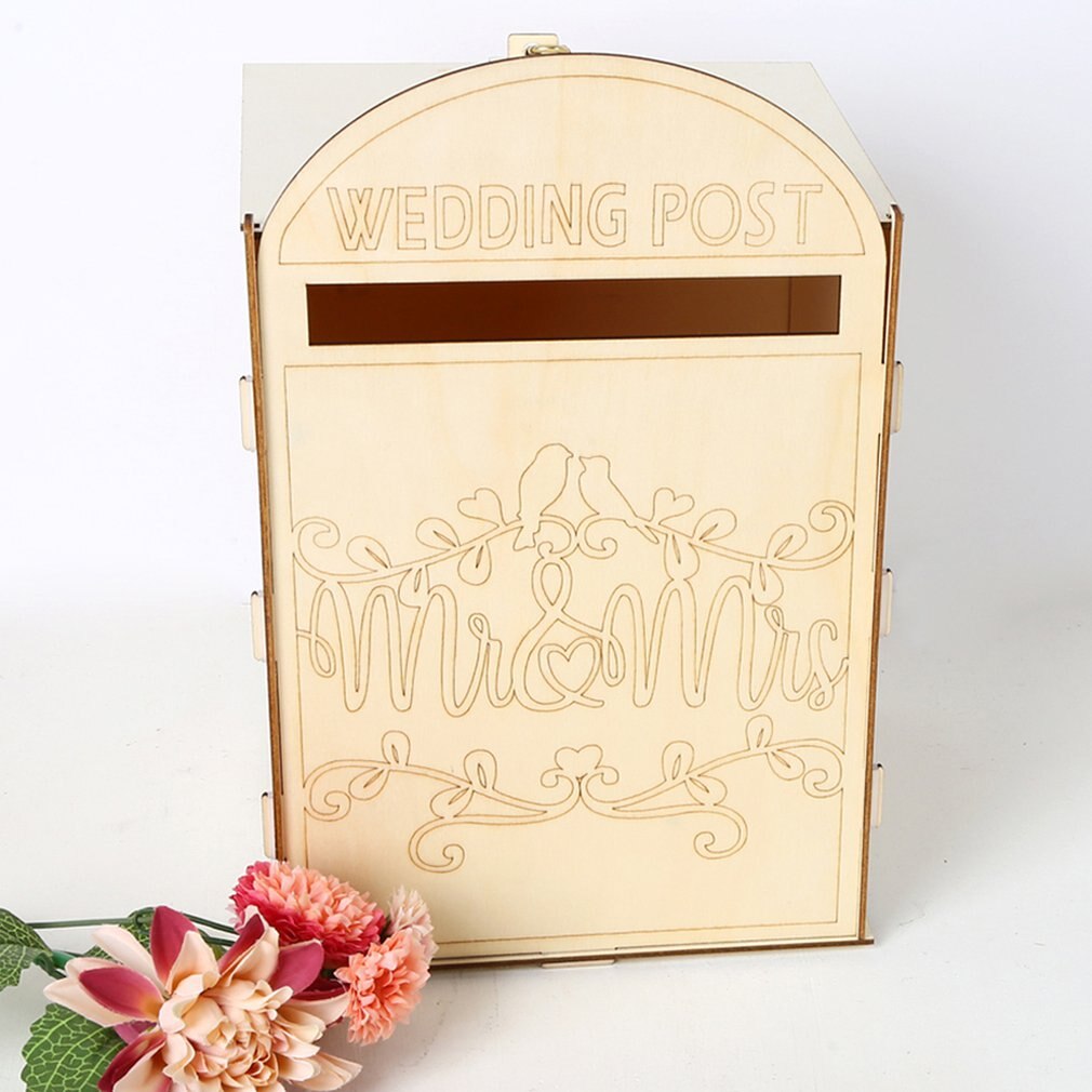 Wooden Wedding Supplies Mailbox Royal Post Style D... – Grandado