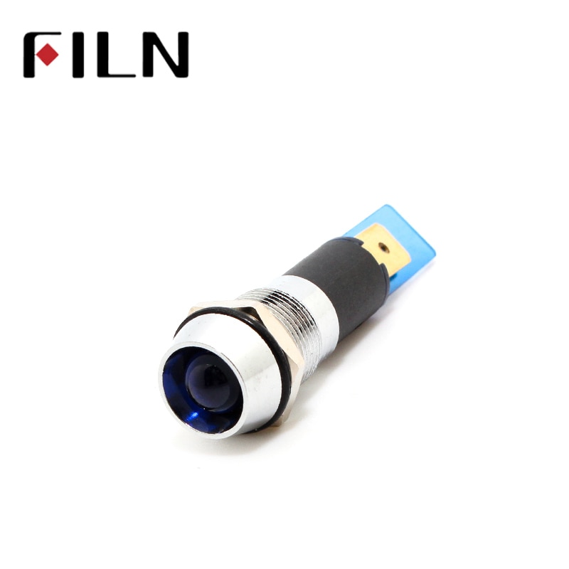 FILN 220v Indicator light 12mm concave led matel l... – Vicedeal