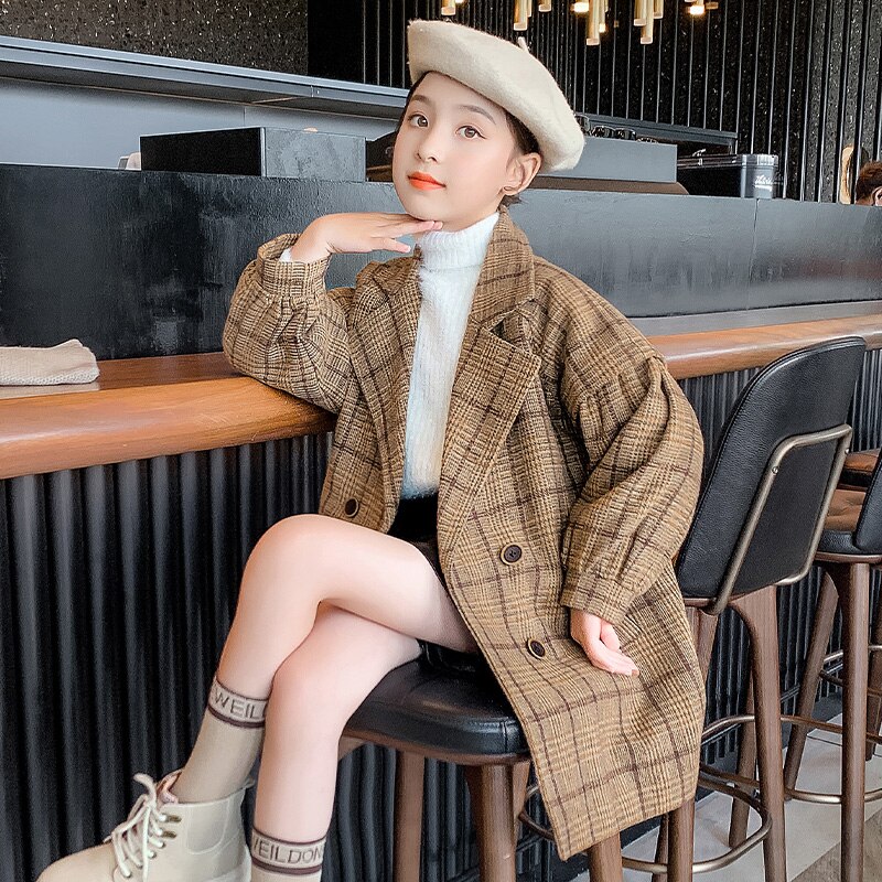 Kids Wool Jackets for Girls Winter Cashmere Snow W... – Vicedeal