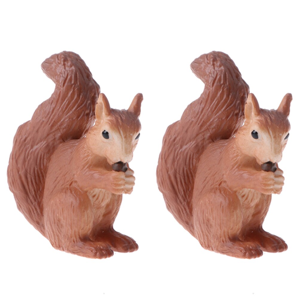 2 Plastic Squirrel Educational Animal Figure Model... – Vicedeal
