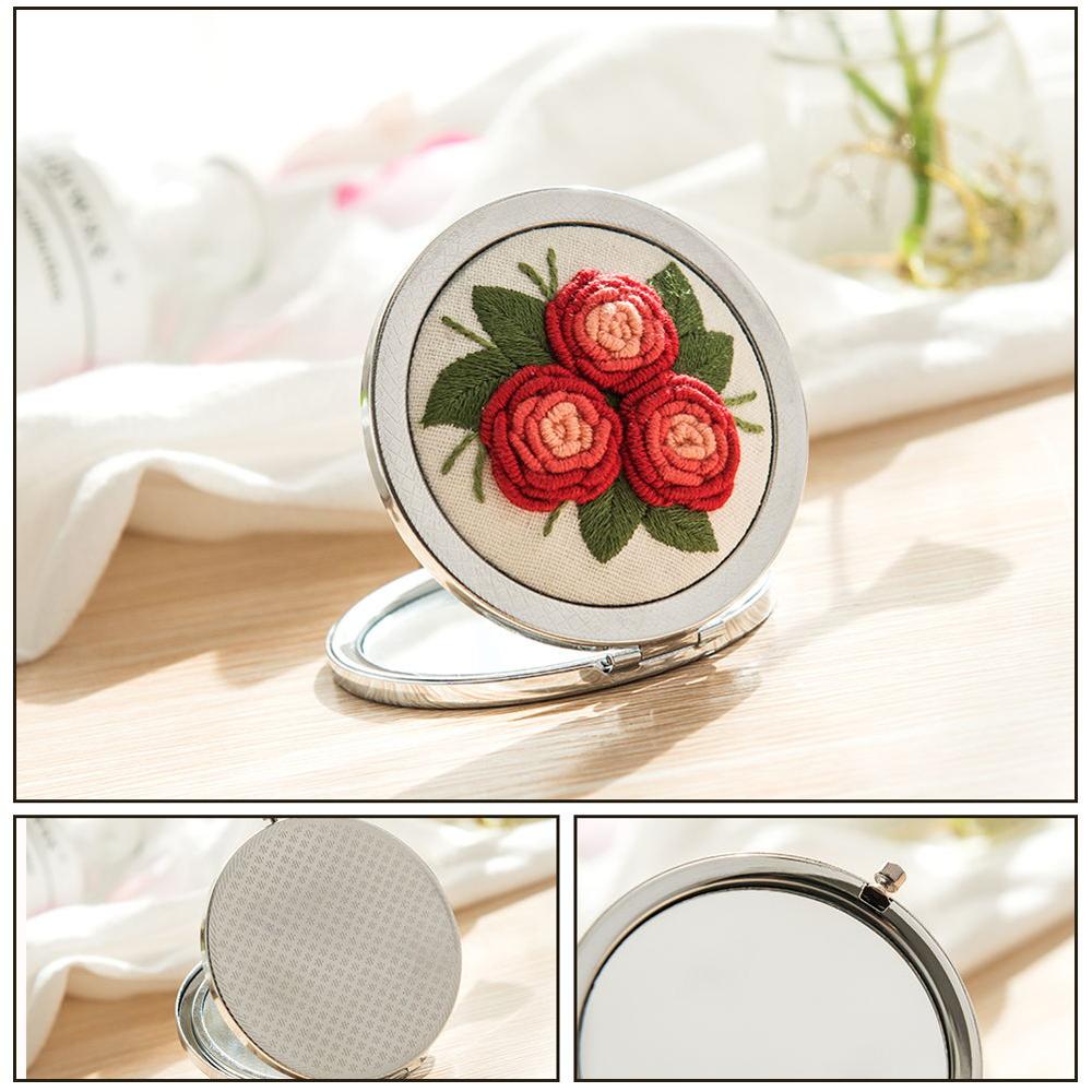 DIY Flower Mirror Embroidery kits Makeup Mirror Ne... – Vicedeal