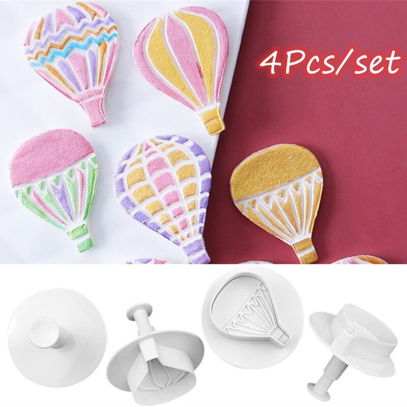 4 Stks/set Lucht Ballon Plunger Mold Biscuit Mold ... – Vicedeal