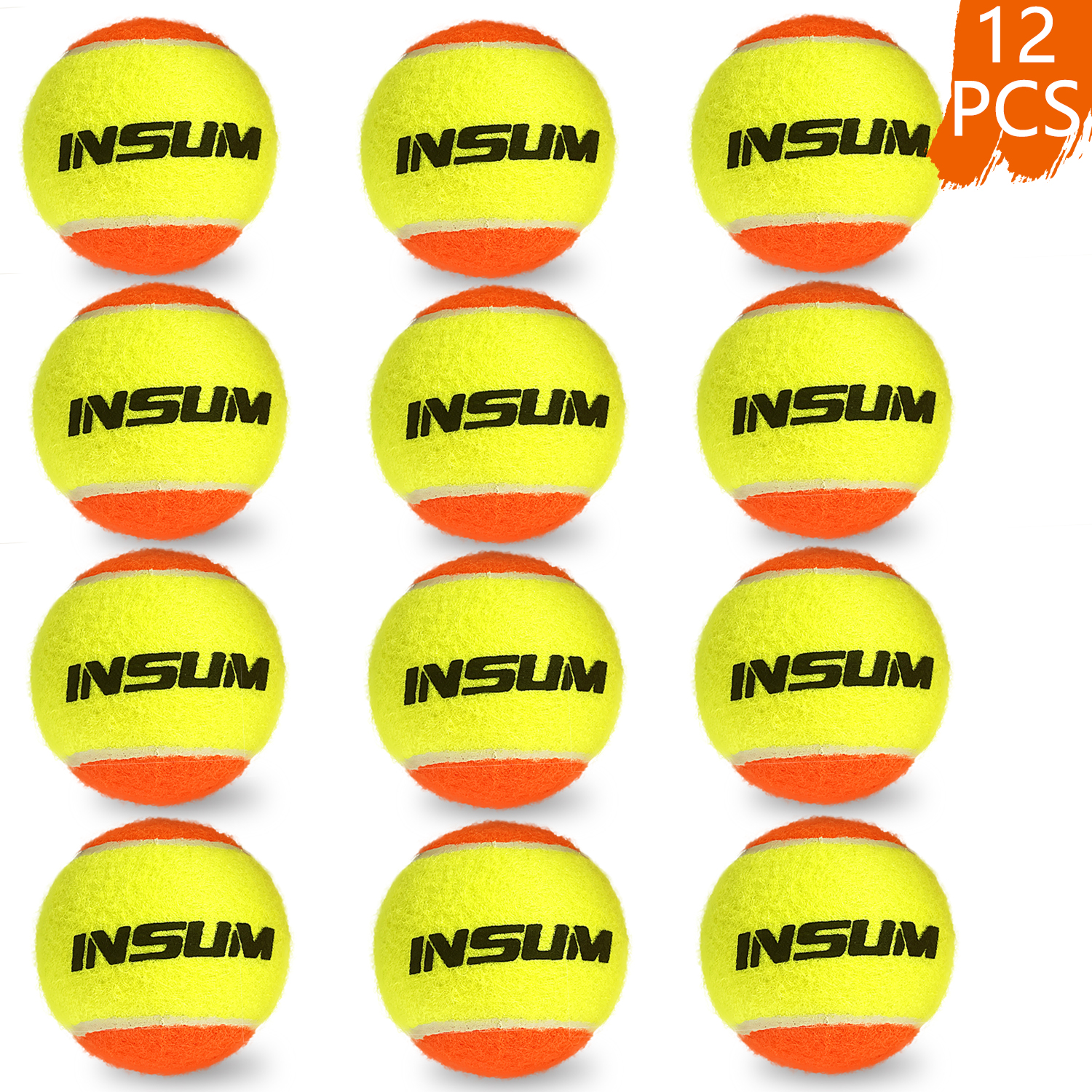 3/6/12 PCS INSUM Beach Tennis Balls 50% Standard P... – Grandado