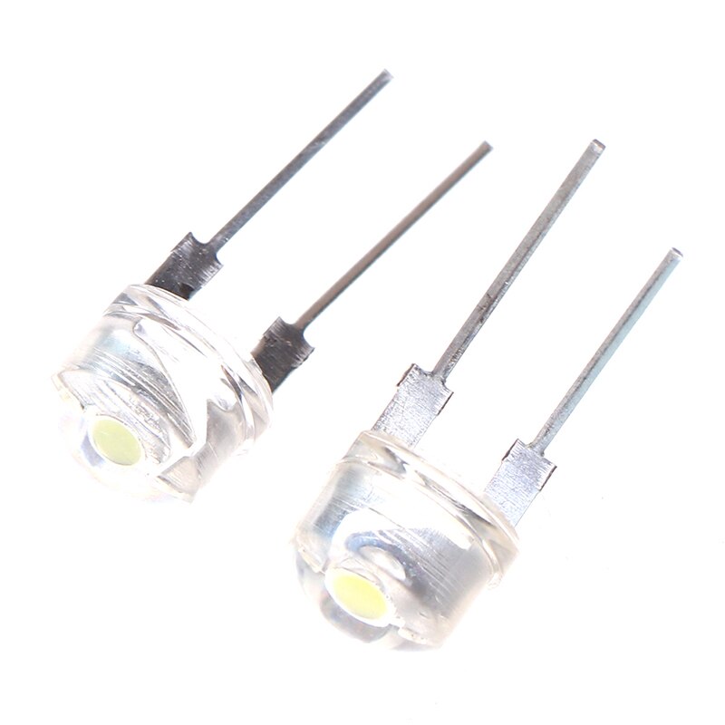 10Pcs F8 8Mm 0.5W 3.0-3.2V Strohoed Led Wit Super ... – Vicedeal
