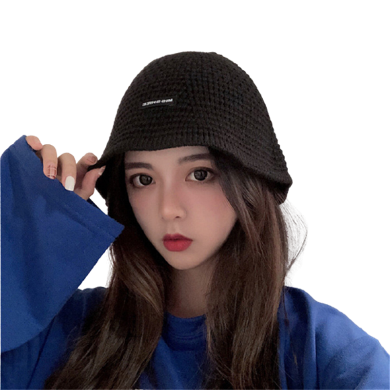 Women Crochet Knit Bucket Caps Autumn Winter Korea... – Grandado