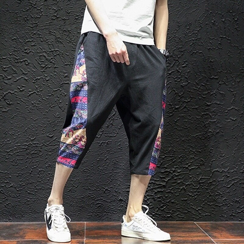 Chinese Style Casual Linen Harem Jogger Pants Men ... – Grandado