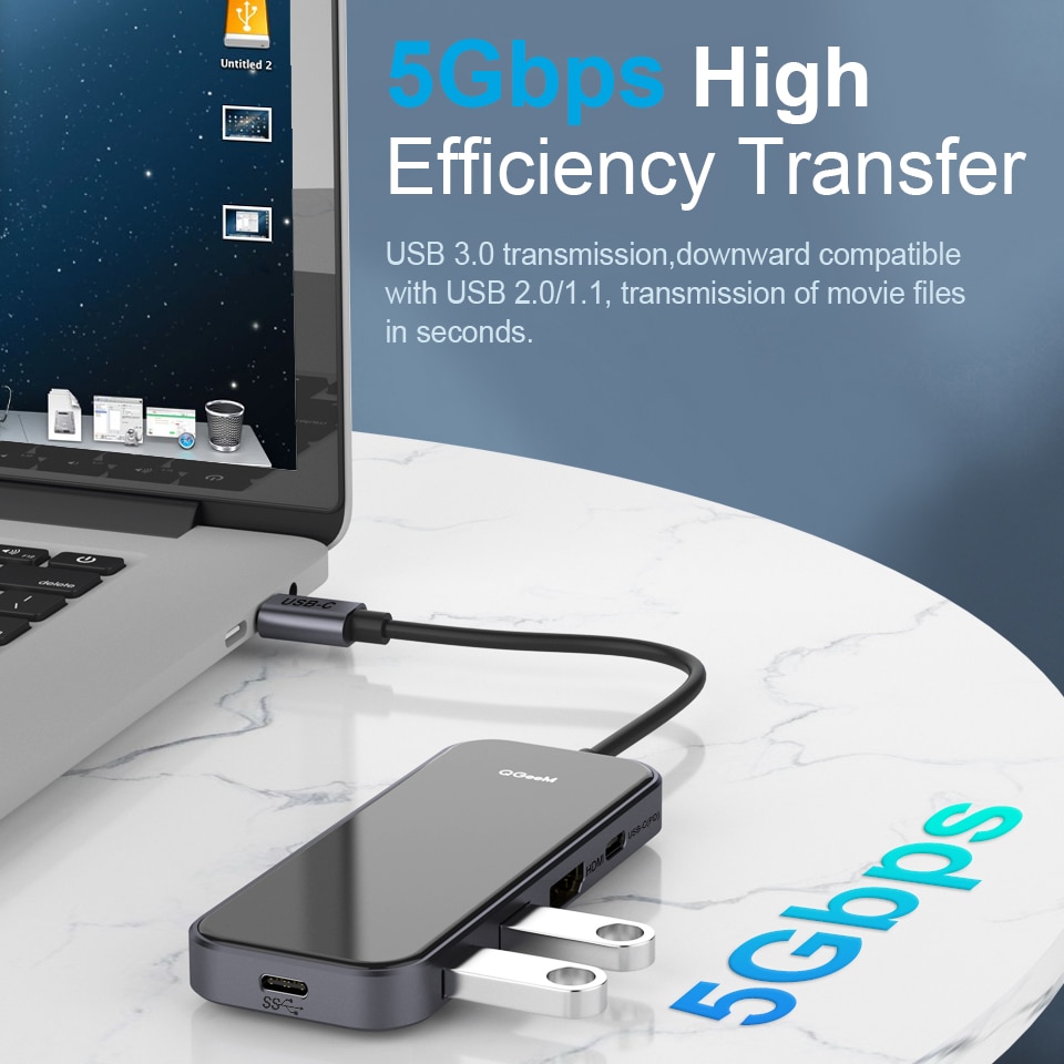 QGeeM USB C para Macbook Pro Multi Hub USB 3,1 de ... – Grandado