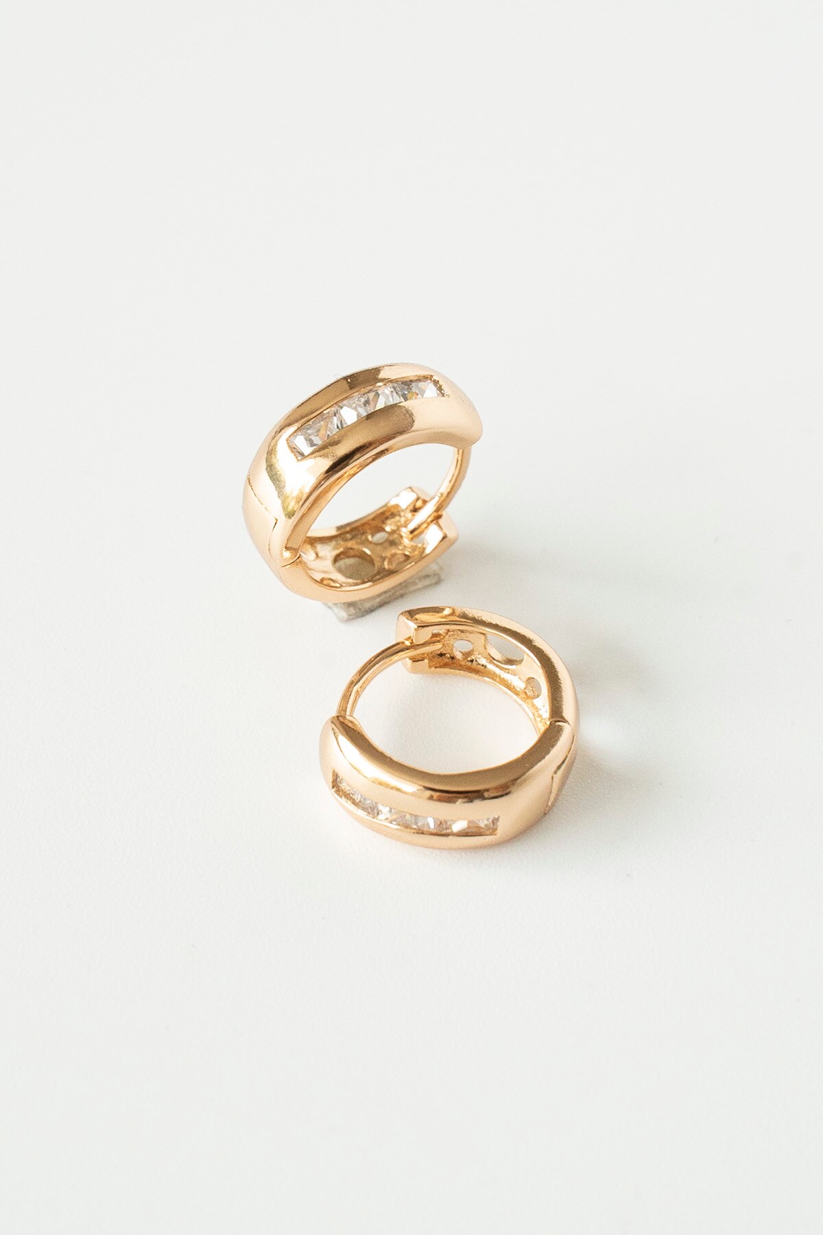 Marjin Frauen minimal Ring Gold Farbe Ohrringe – Grandado