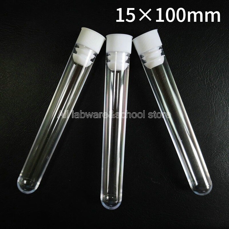 100pcs/pack 15x100mm Lab U-shape Plastic Test Tube... – Grandado