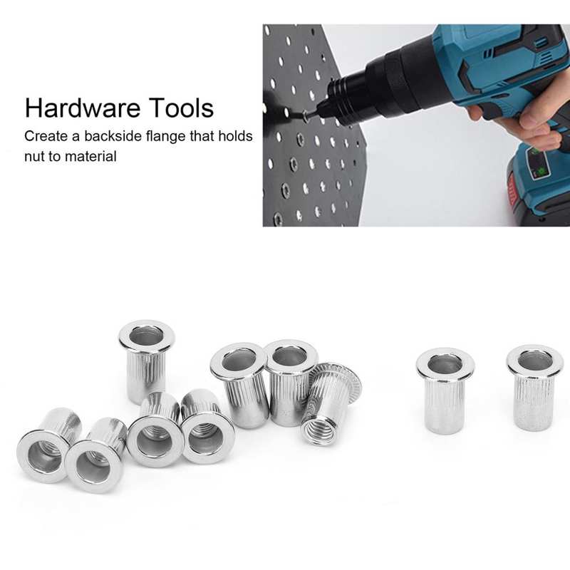 50Pcs Stainless Steel M5 Fastener Rivet Nut Ribbin... – Grandado