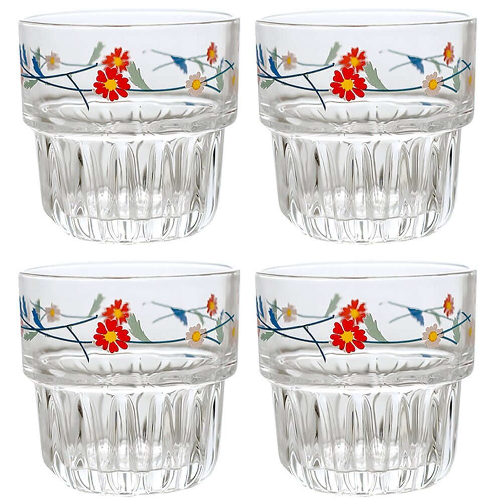 4PCS Iced Cup Exquisite Storage Cup Daisy Glass Cu... – Vicedeal