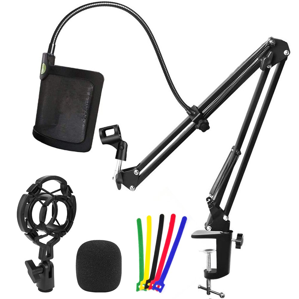 Bm 800 Microfoon Stand Scissor Arm Pop Filter Set ... – Grandado