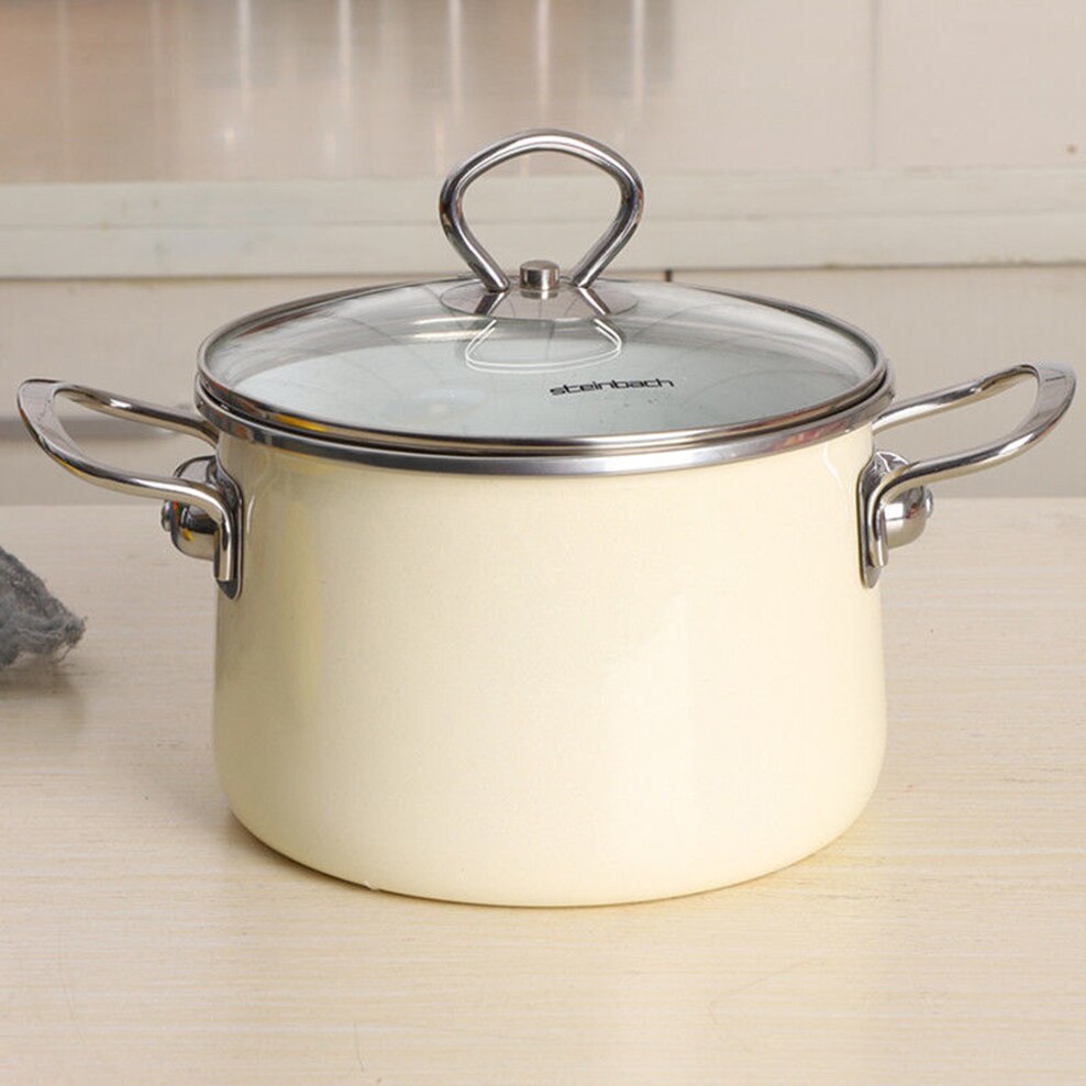 3L Enamel Pot High Style Porcelain Enameled Soup P... – Vicedeal