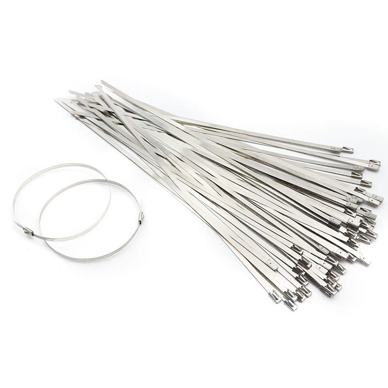 100Pcs/Set 4.6mmx300mm Car Metal Cable Tie Zip Pip... – Vicedeal