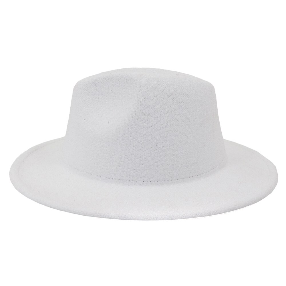 Classic Black White fedora hats for women Flat wid... – Grandado