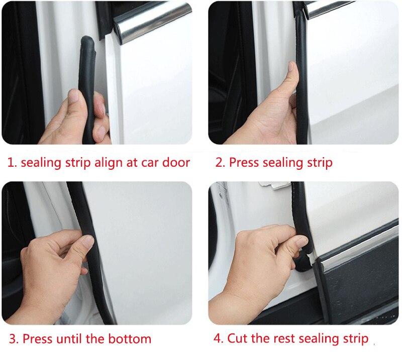 2 stuks 80 cm/stks B Pijler Auto Afdichting Strips... – Vicedeal