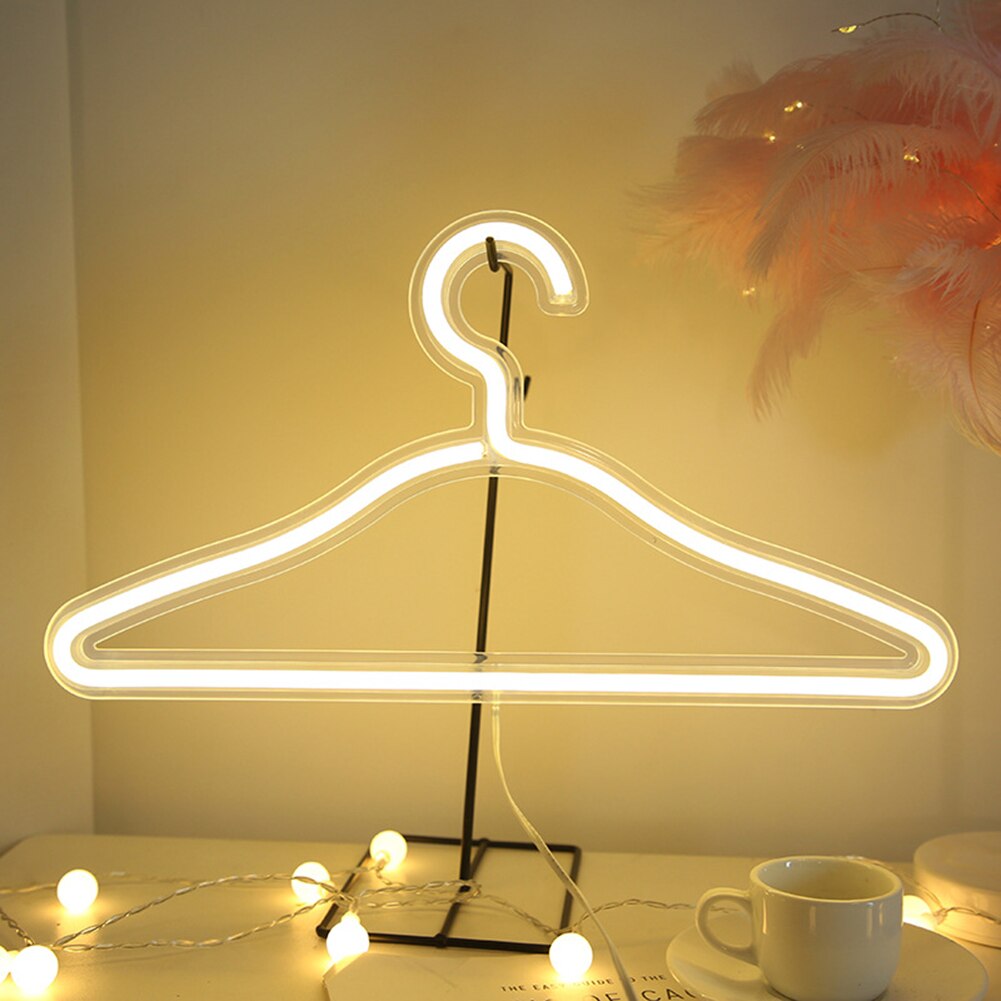 Clothes Hanger LED Neon Light Colorful Rainbow Neo... – Grandado