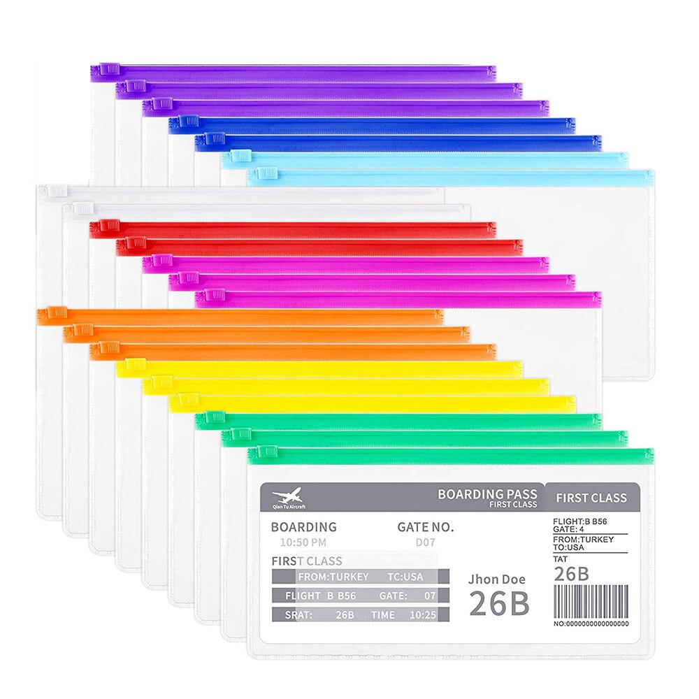 5PCS A4 A6 Size Plastic Envelopes Poly Clear Zip E... – Vicedeal