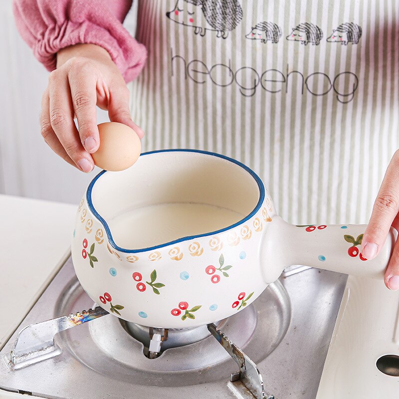 Baby Dietary Supplement Enamel Milk Pot Ceramic No... – Grandado