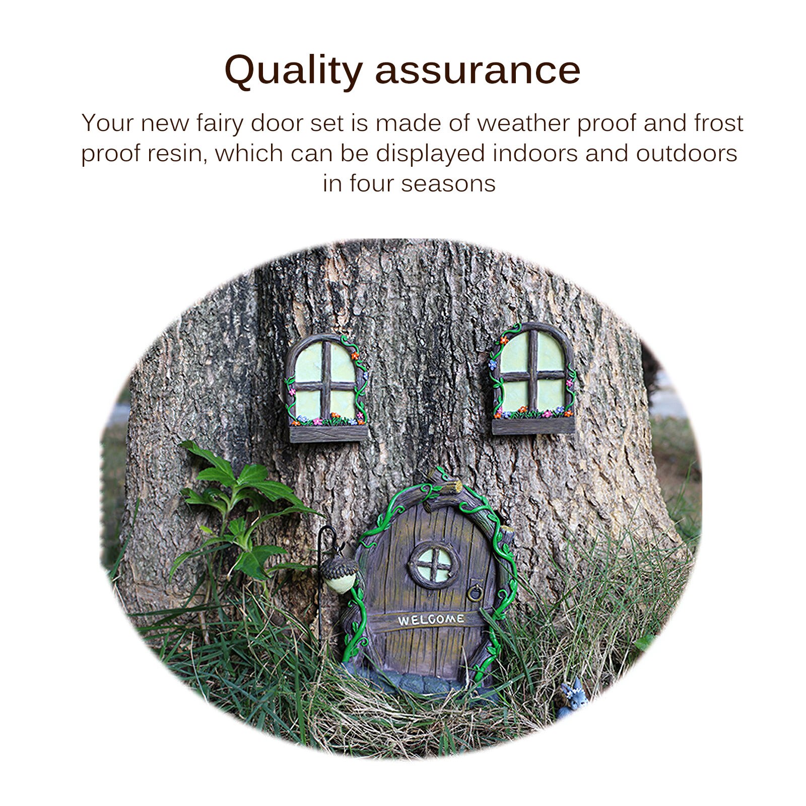 Bomen Gezicht Deur Venster Hars Decoratie Van Gard... – Grandado