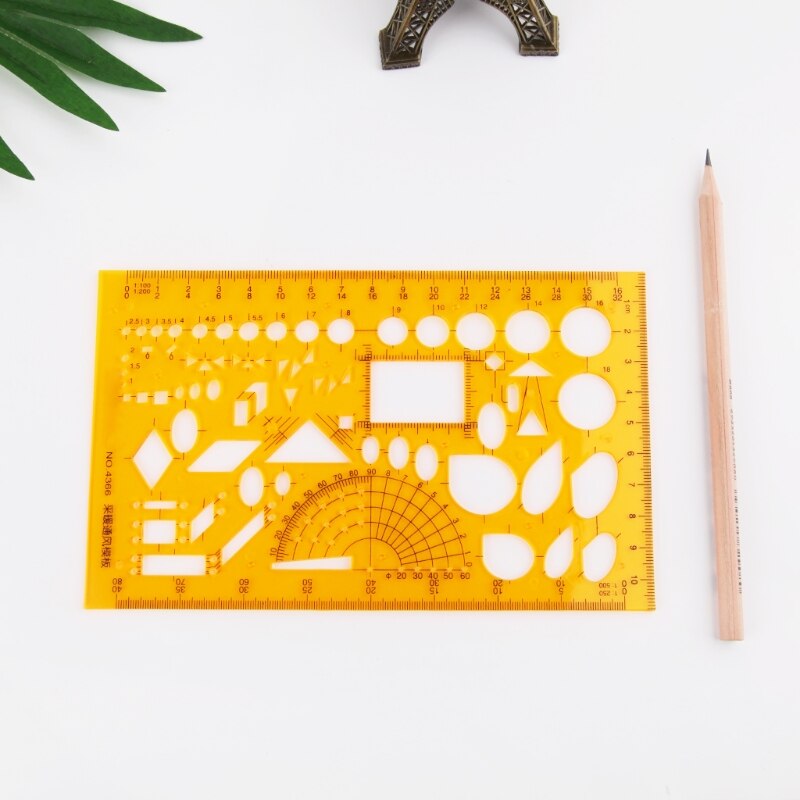 K Resin Heating Ventilation Drawing Template Ruler... – Vicedeal