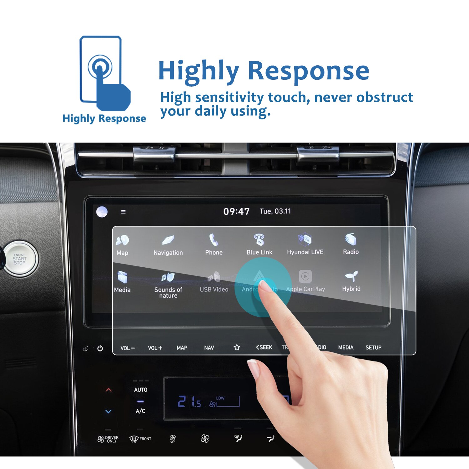 Lfotpp Auto Screen Protector Voor Tucson NX4 10 In... – Grandado