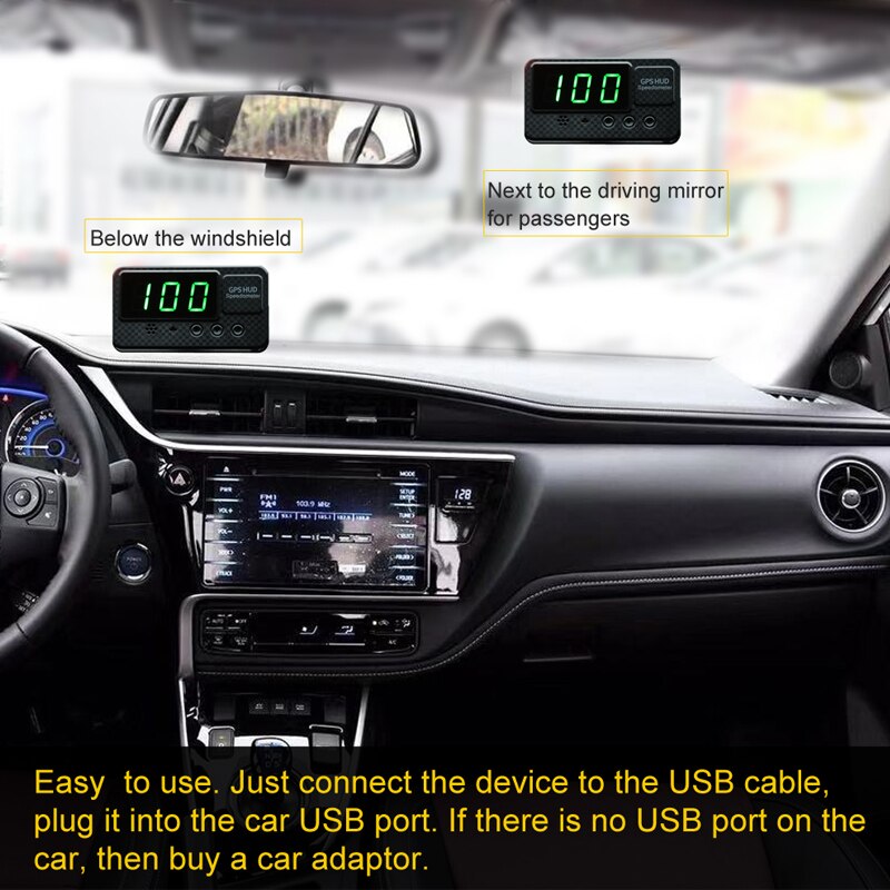 ABS PC Speedometer Over-Speed Alarm Rotatable Hold... – Grandado