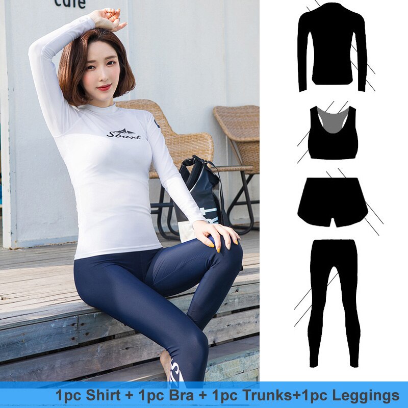 4pcs/set Rash Guard UPF 50+ UV Sun Protection Wome... – Grandado