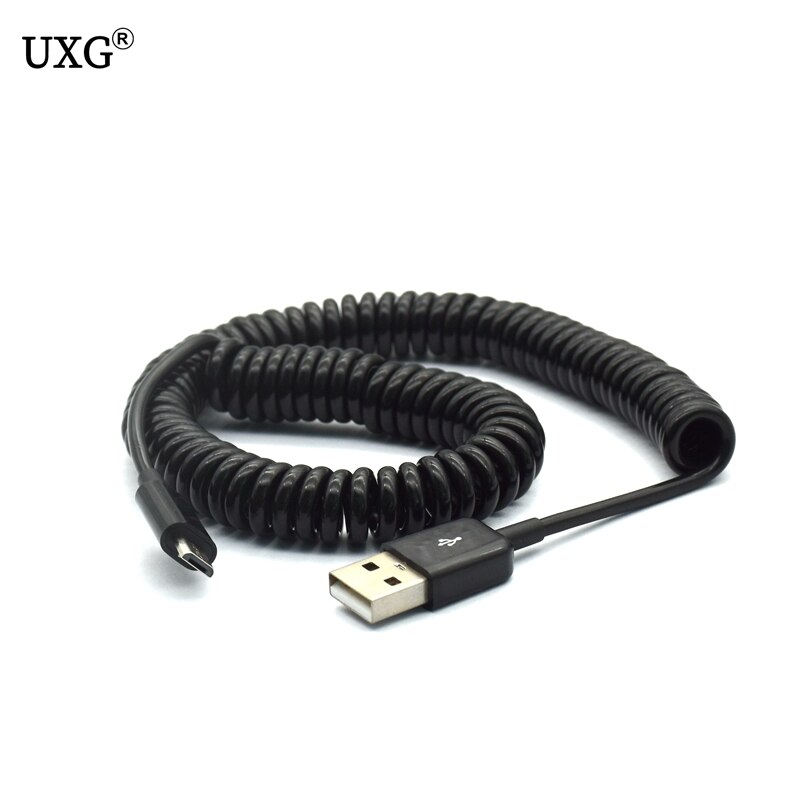 USB 2.0 to Micro USB Spring Data Cable Spiral Coil... – Grandado