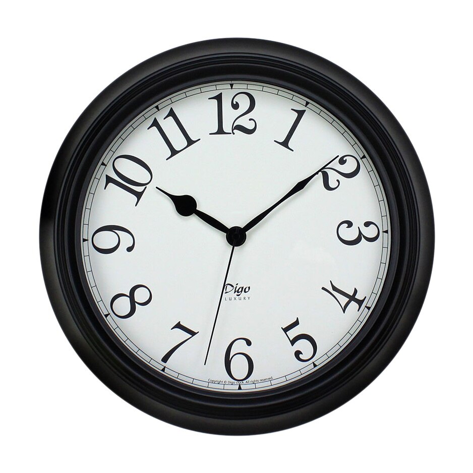 Digo Retro Metal Quiet Wall Clock Non-Ticking 14 I... – Grandado