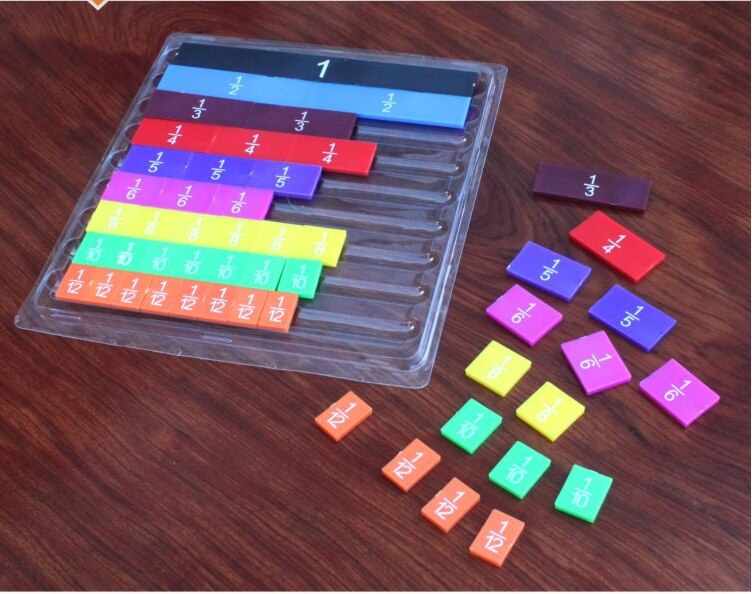 Elementary School Mathematics Fraction Block Fract... – Vicedeal