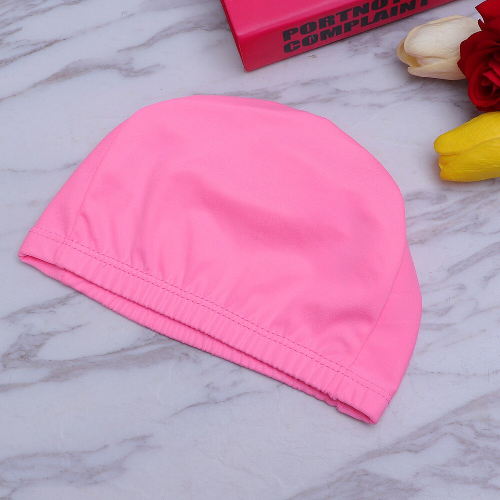 Adult Swim Cap Polyester Cloth Fabric Bathing Cap ... – Grandado