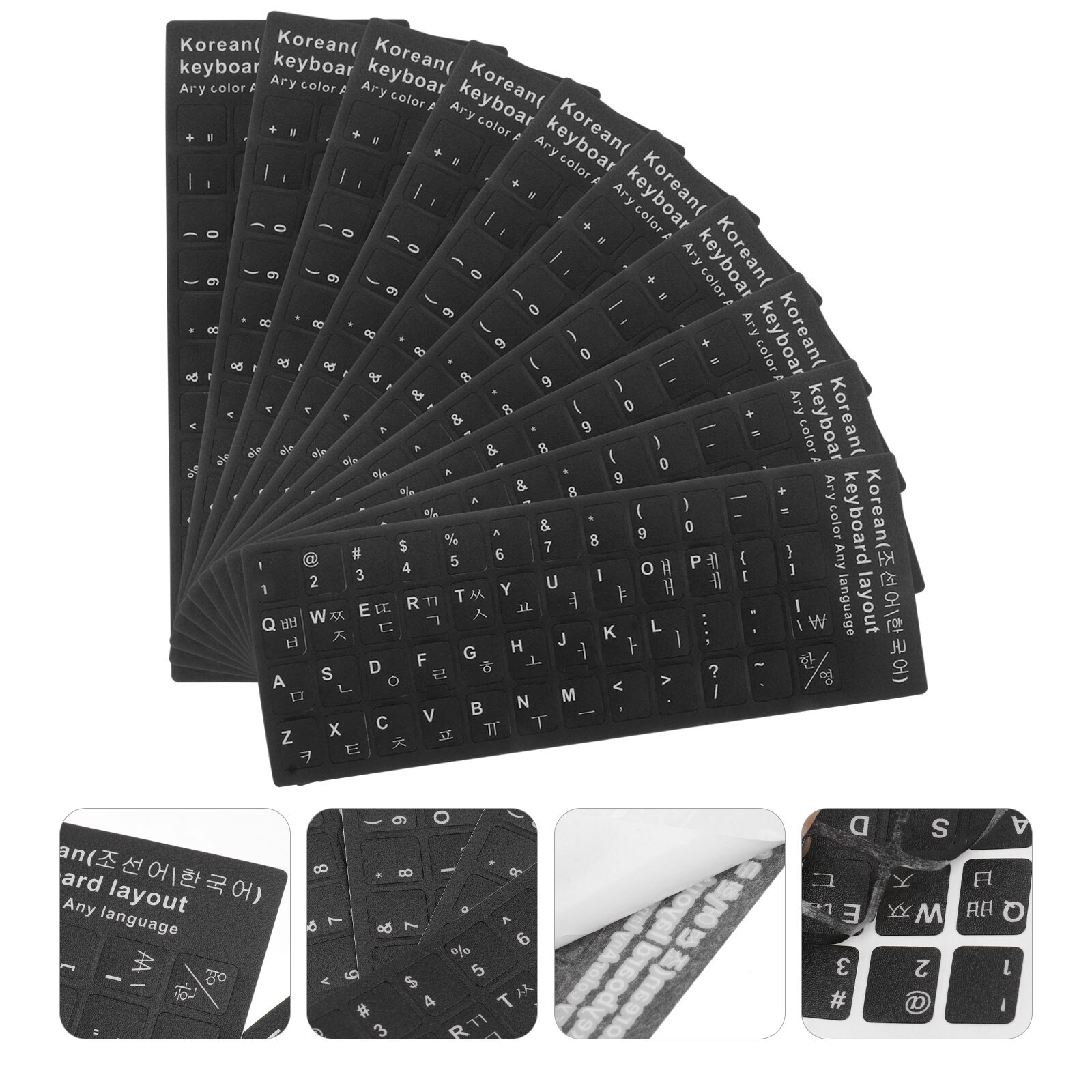 10Pcs Toetsenbord Stickers Zwarte Achtergrond Met ... – Vicedeal