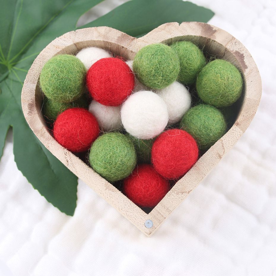 50Pcs 2Cm Kleurrijke Wol Bal Kerst Diy Decoratie V... – Grandado