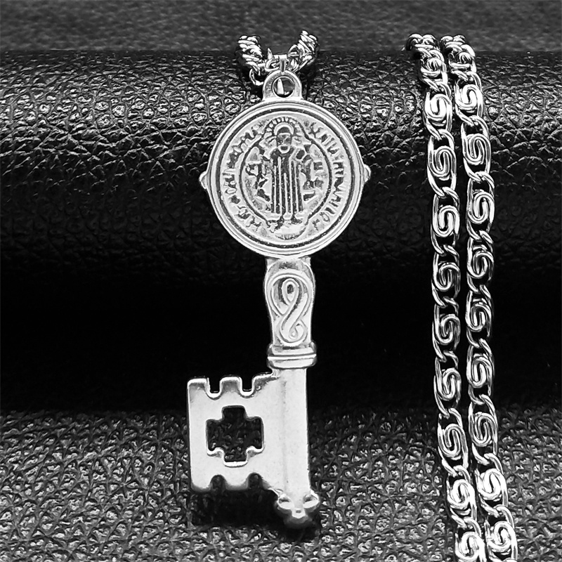 Catholicism Saint Benedict Key of Life Pendant Nec... – Grandado