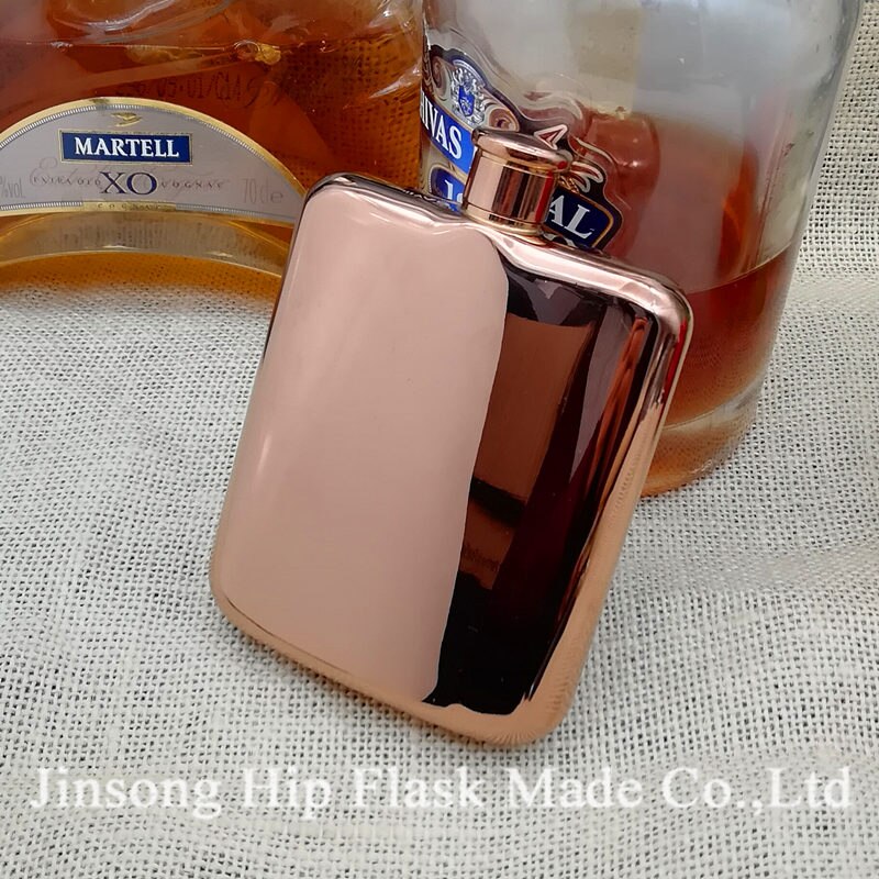 Rose Gold Plated Stainless Steel Hip Flask (6 OZ) ... – Grandado