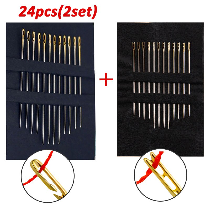 12 24pcs Elderly Needle Side Hole Blind Needle Han Grandado
