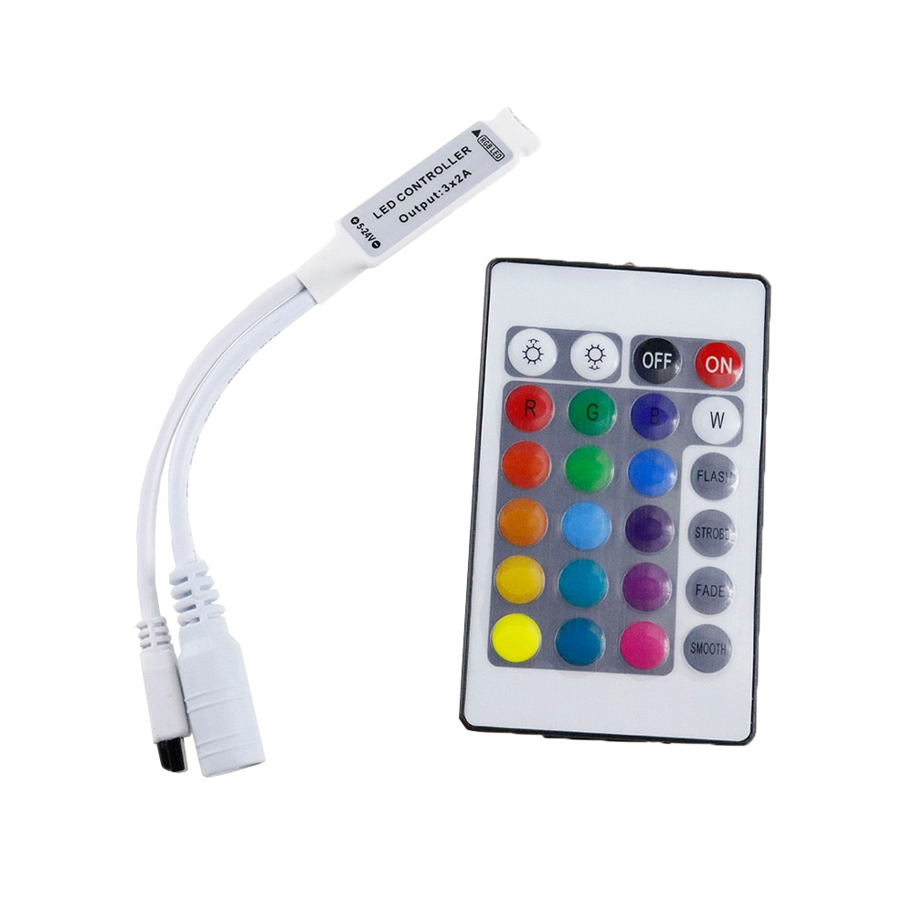 Dc 12v rgb led-controllers mini , 24 toetsen, rgb ... – Vicedeal