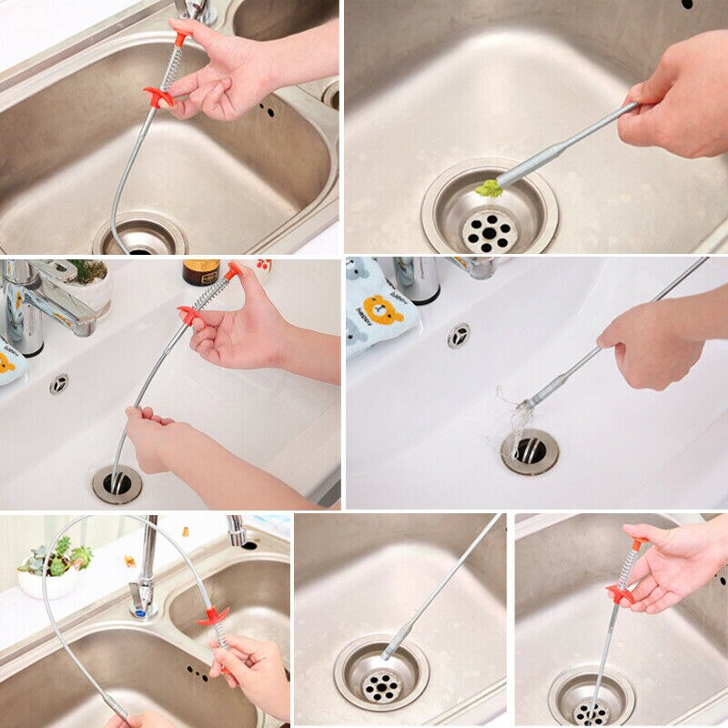 Practical Kitchen Spring Pipe Sink Cleaning Hook S... – Grandado